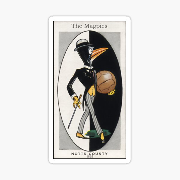"FC NOTTS COUNTY old vintage trading card" Sticker for Sale by v3lkan ...