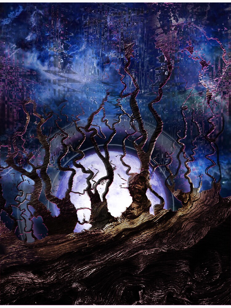 "The Moon at Winter Solstice (In the Tangled Forest)" Sticker for Sale ...