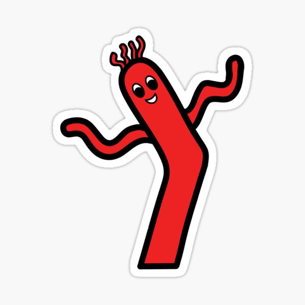 "Red Wacky Waving Inflatable Man" Sticker for Sale by bradenjay99 ...