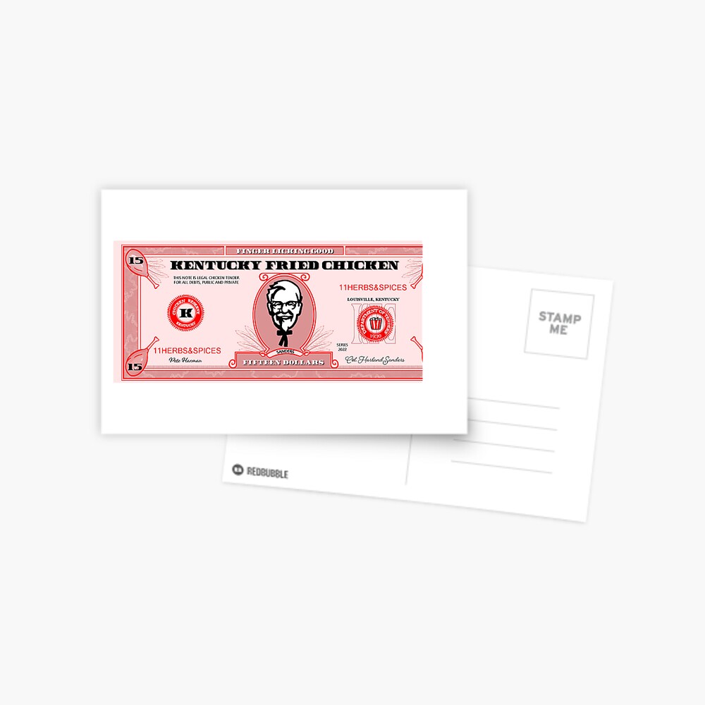 "KFC Dollar Bill" Sticker for Sale by k8-doodles | Redbubble