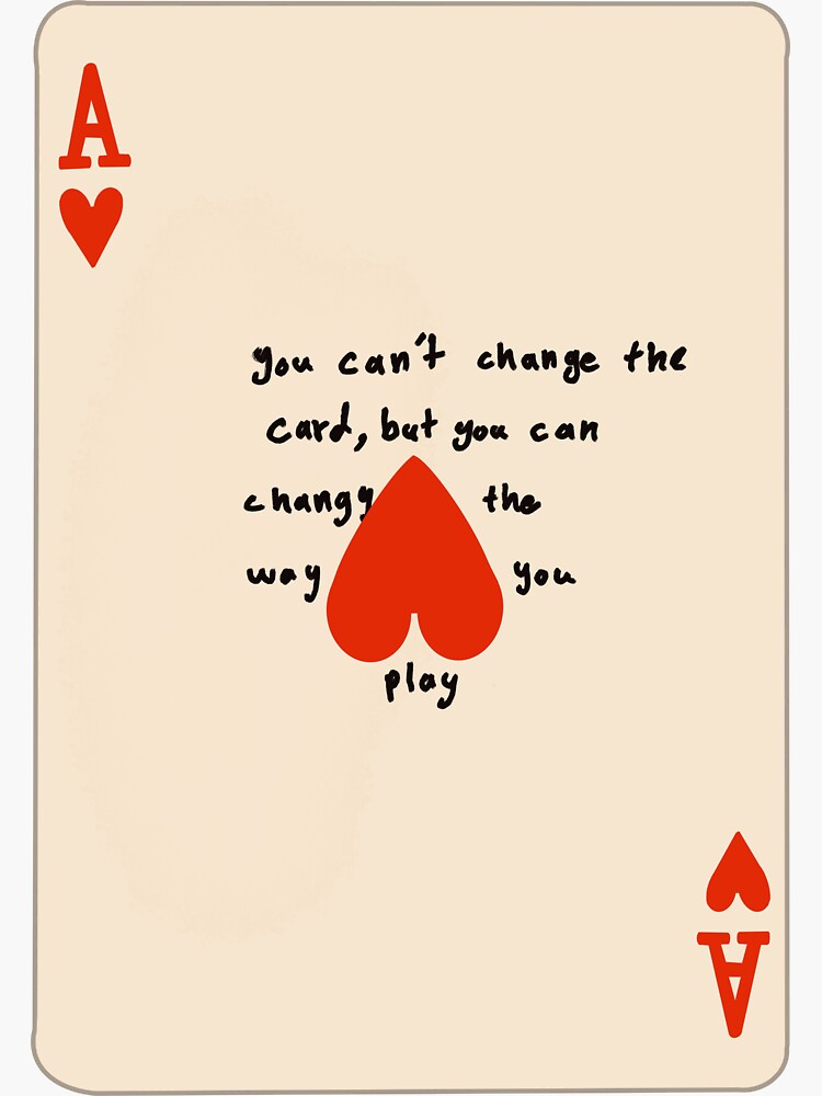 "Ace card " Sticker for Sale by Wejood | Redbubble
