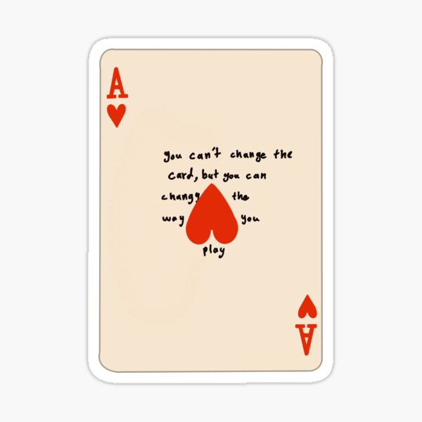 "Ace card " Sticker for Sale by Wejood | Redbubble