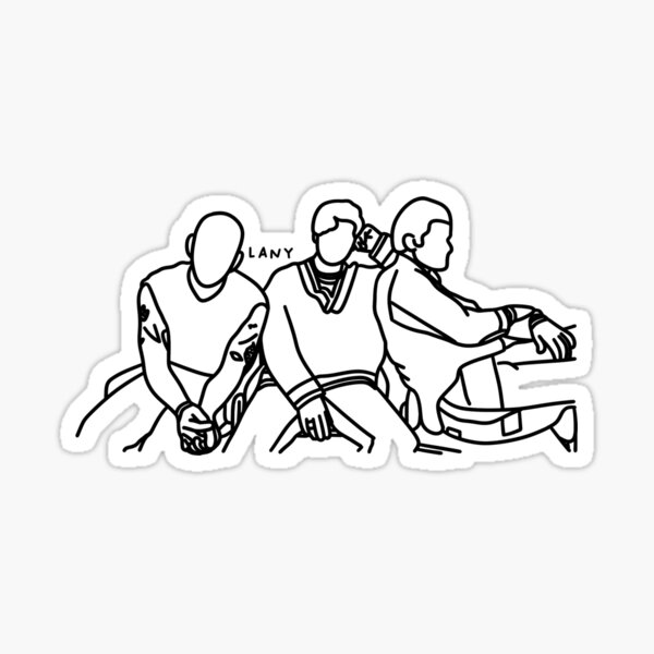 "LANY Les, Paul, and Jake Band Outline" Sticker for Sale by ...