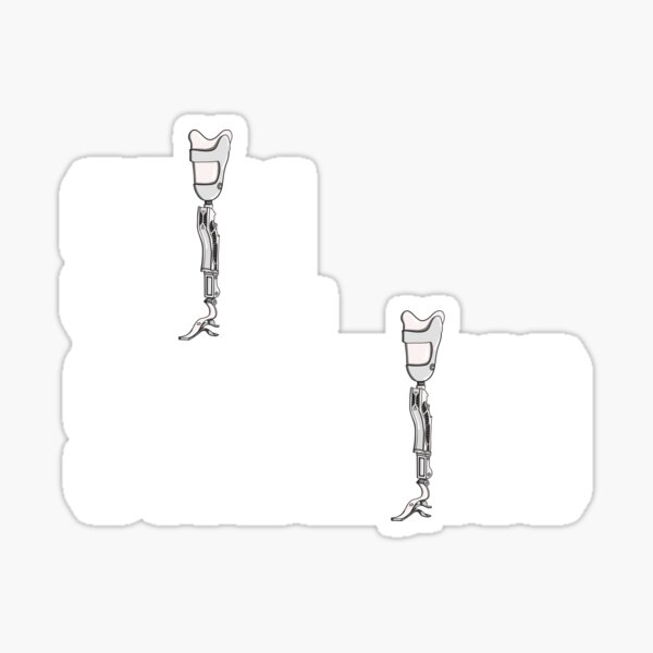 "Still Standing on my Last Leg Amputee Survivor Illustration" Sticker ...