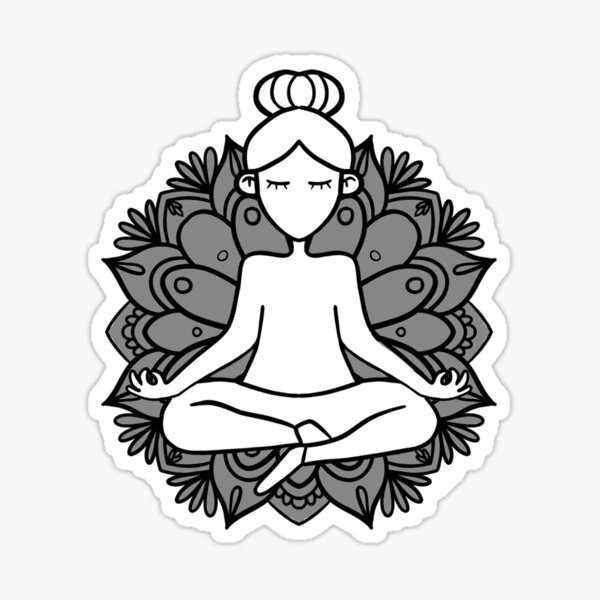 "Meditate" Sticker for Sale by Art-By-Faelis | Redbubble
