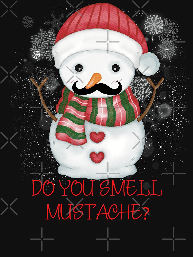 "Funny Snowman With Mustache And Carrot" T-shirt for Sale by parisbynight75 | Redbubble | funny ...