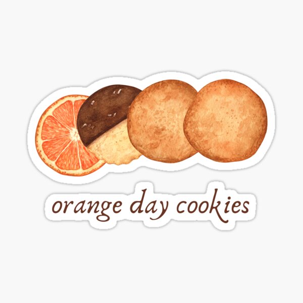 "Orange Day Cookies" Sticker for Sale by stalin-LB | Redbubble