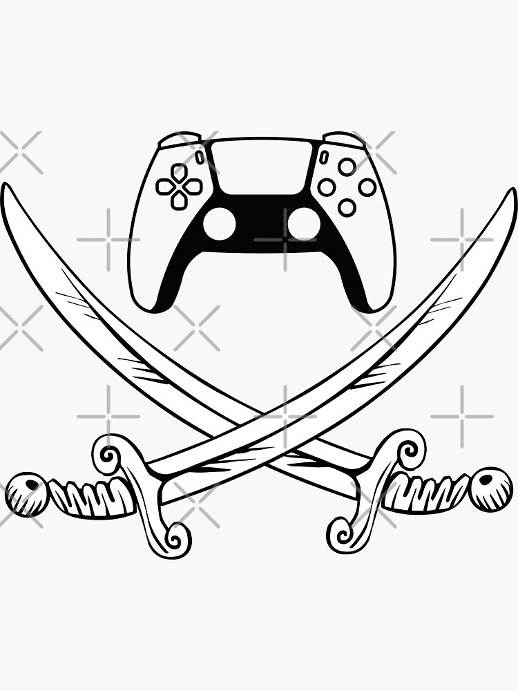 "Console Controller Pirate Typical Gamer dota Essential" Sticker for ...