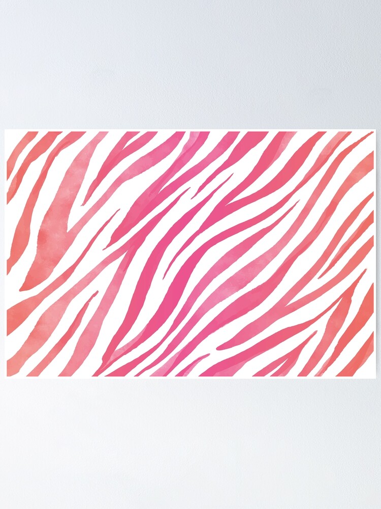 "Beautiful Zebra print texture - Soft pink " Poster for Sale by ...