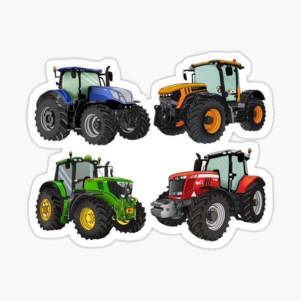 "The Big 4 Tractors" Sticker for Sale by Neebotha | Redbubble