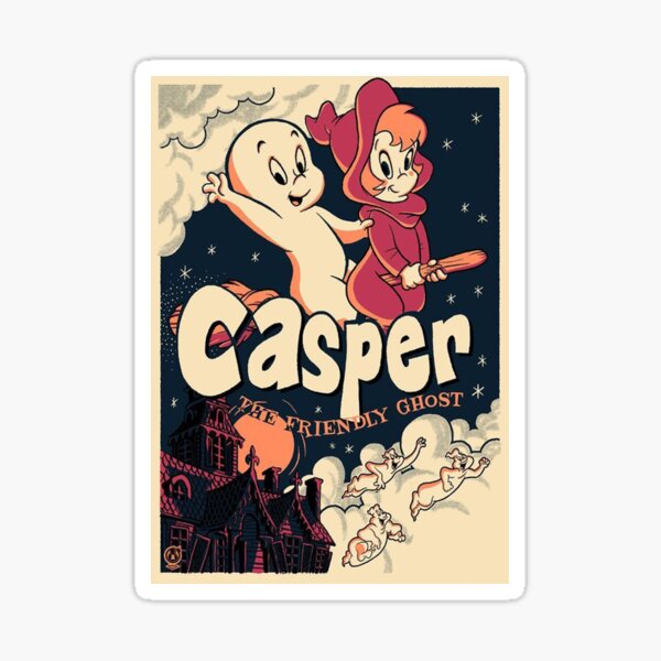 "Casper The Friendly Ghost" Sticker for Sale by davetimberwolf | Redbubble