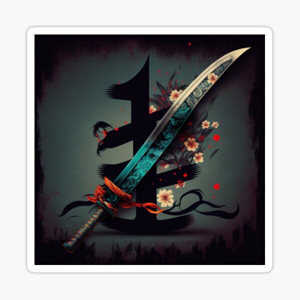 "Japanese Legendary Katana" Sticker for Sale by Newtaste-Store | Redbubble