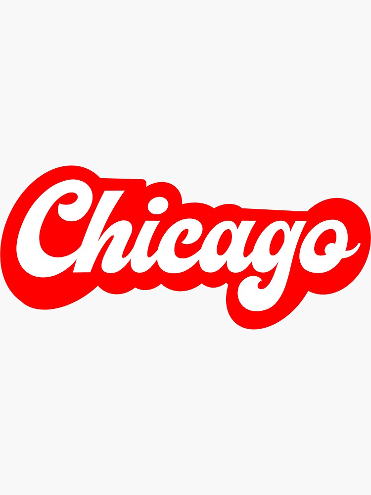 "Chicago Script" Sticker for Sale by collagexemma | Redbubble