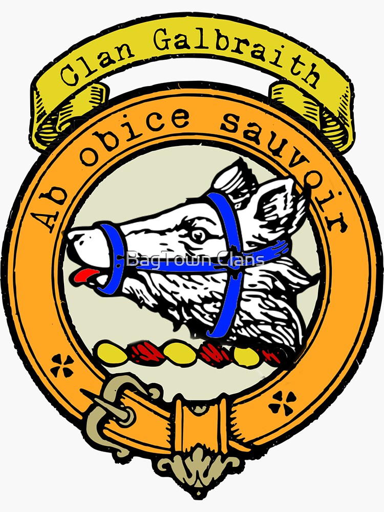 "Galbraith Clan Surname crest" Sticker for Sale by ljrigby | Redbubble