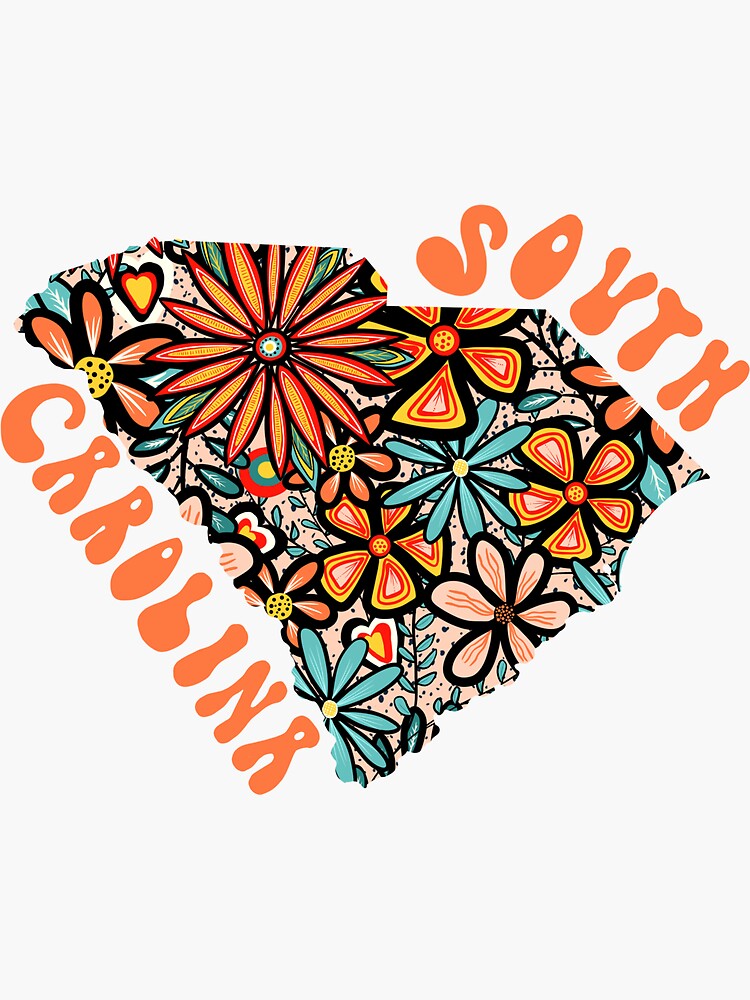 "South Carolina State Design | Artist Designed Illustration Featuring ...