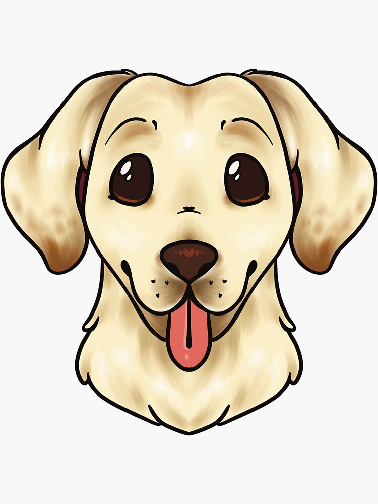 "Yellow Labrador Dog " Sticker for Sale by BMAB2003 | Redbubble