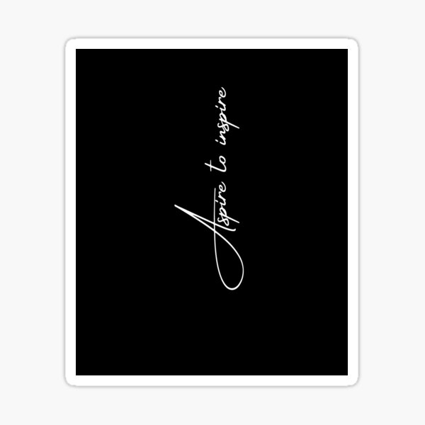"aspire to inspire" Sticker for Sale by oumaii-BK | Redbubble