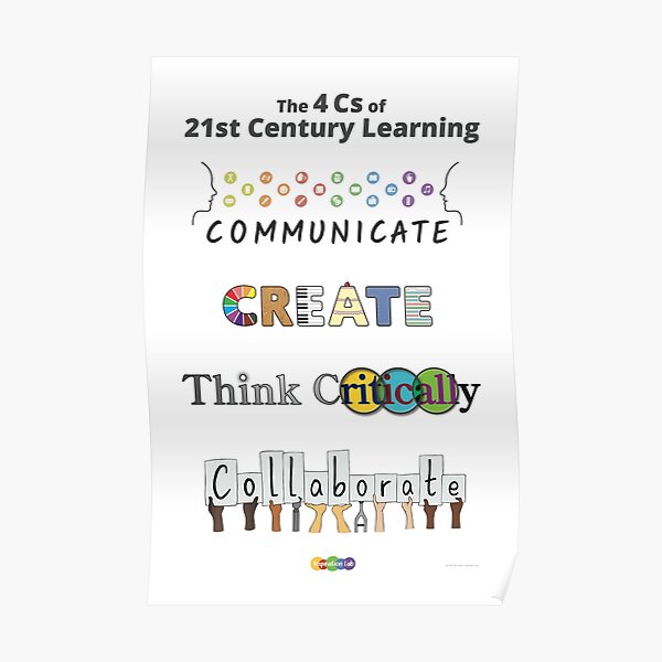 "The 4 Cs of 21st Century Learning" Poster for Sale by Inspiration-Lab ...