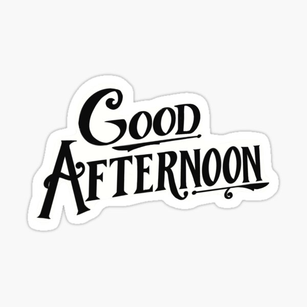 " "Good Afternoon!" from "Spirited" (Black Sticker)" Sticker for Sale ...