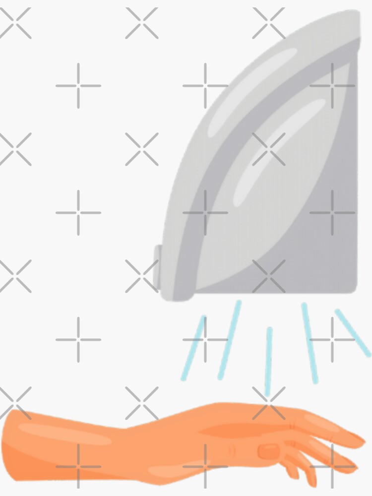 "modern hand dryer drying hand" Sticker for Sale by IDHouse | Redbubble