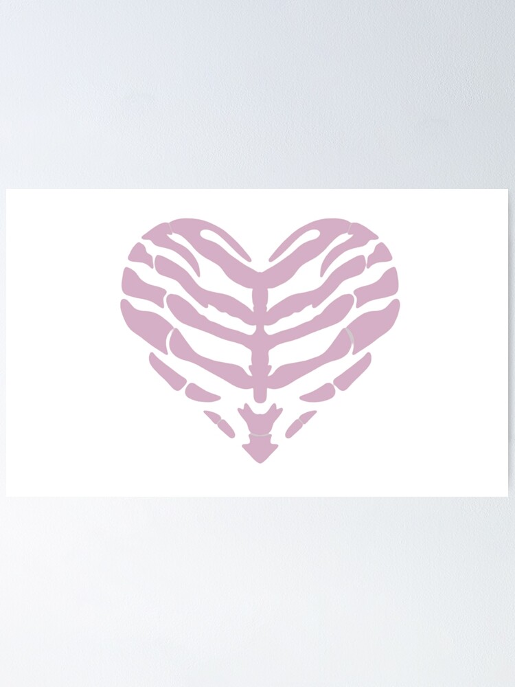 "Rib Cage Heart" Poster for Sale by misweardi | Redbubble