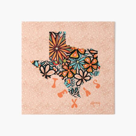 "Texas State Design | Artist Designed Illustration Featuring Texas ...