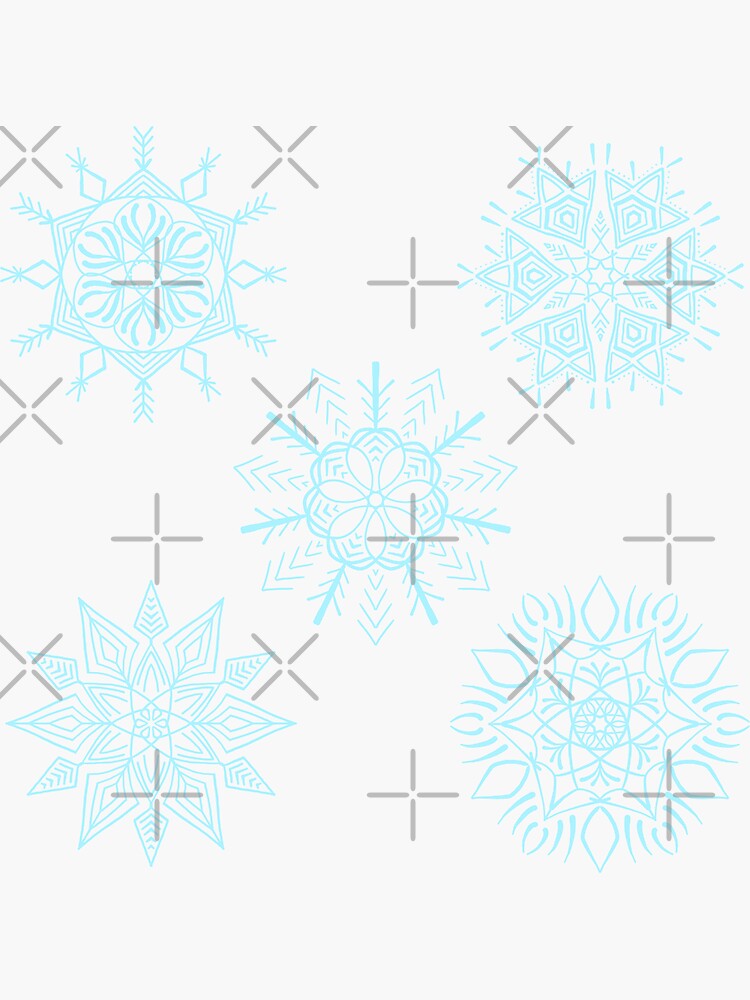 "Snowflake Sticker pack" Sticker for Sale by stickerbyginger | Redbubble