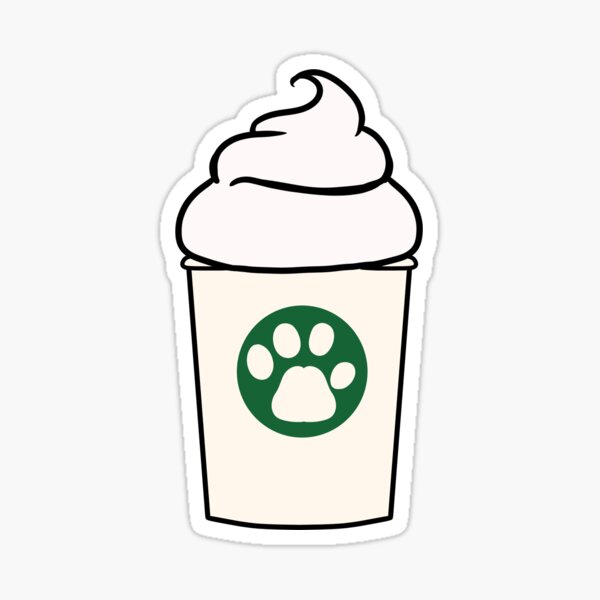 "Puppuccino Cup! ( V 2)" Sticker for Sale by BadgertheBagel | Redbubble