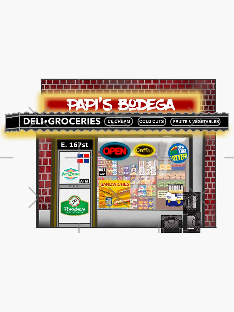 "Papi's Bodega" Sticker for Sale by xodmr | Redbubble