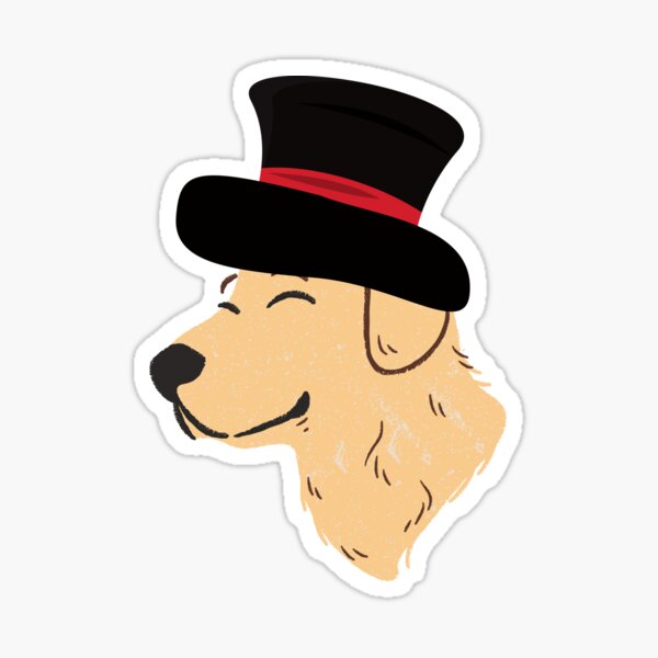 "A Dapper Doggo Funny Cute Pet Design" Sticker for Sale by Beyond-Life ...