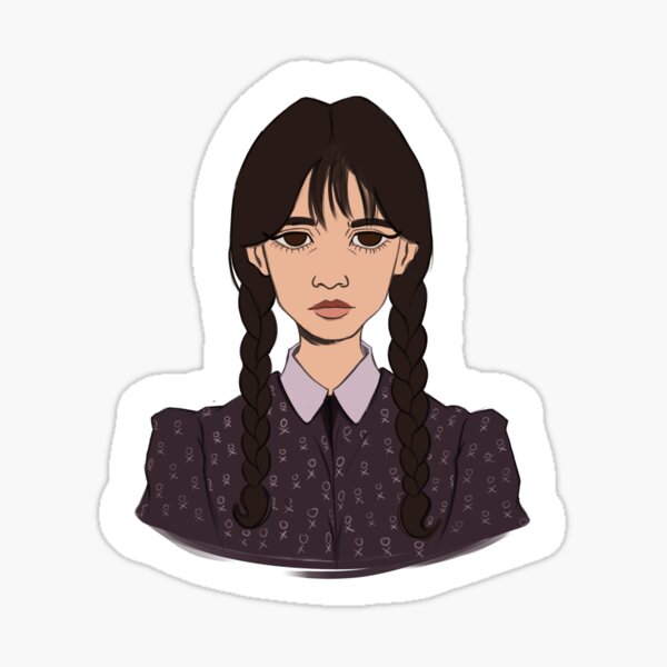 "Wednesday " Sticker for Sale by naysdigitart | Redbubble