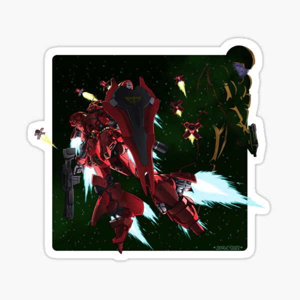 "Asplenia Studios: Sazabi and Char 2022" Sticker for Sale by ...