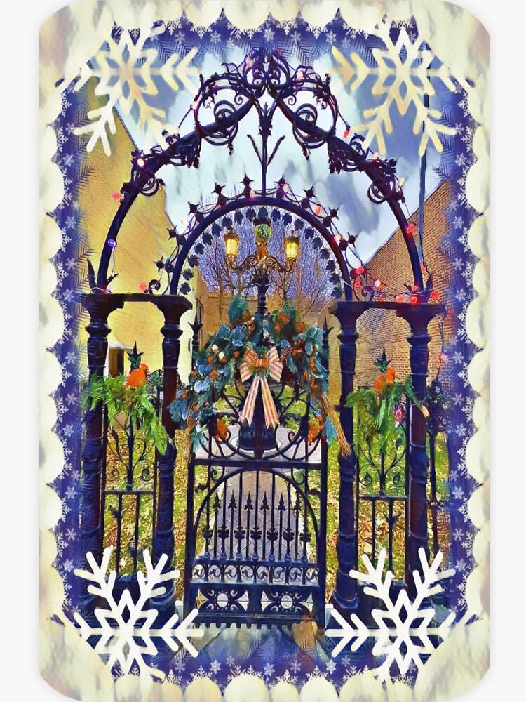 "Winter Gate Rounded Corners" Sticker for Sale by RivehArt | Redbubble