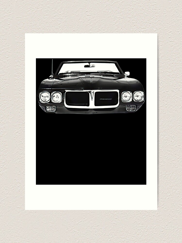 "1969 Pontiac Firebird Trans Am Front View Silhouette" Art Print for ...