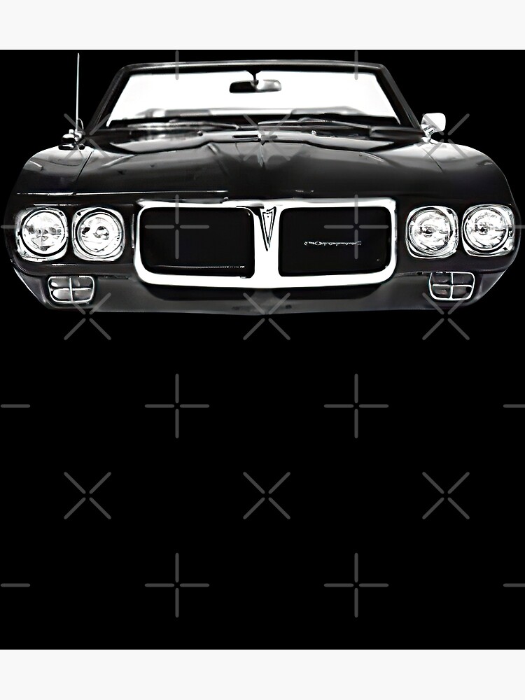 "1969 Pontiac Firebird Trans Am Front View Silhouette" Art Print for ...