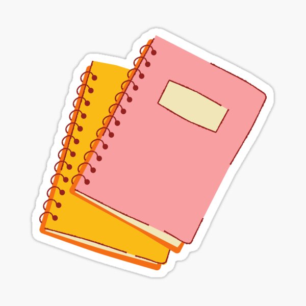 "Notebooks" Sticker for Sale by abigailclairej | Redbubble