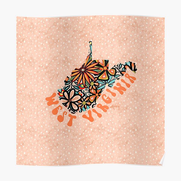"West Virginia State Design | Artist Designed Illustration Featuring ...