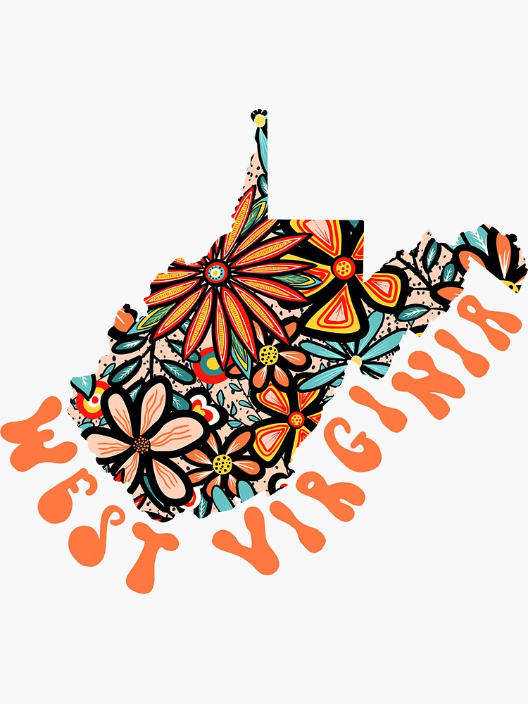 "West Virginia State Design | Artist Designed Illustration Featuring ...
