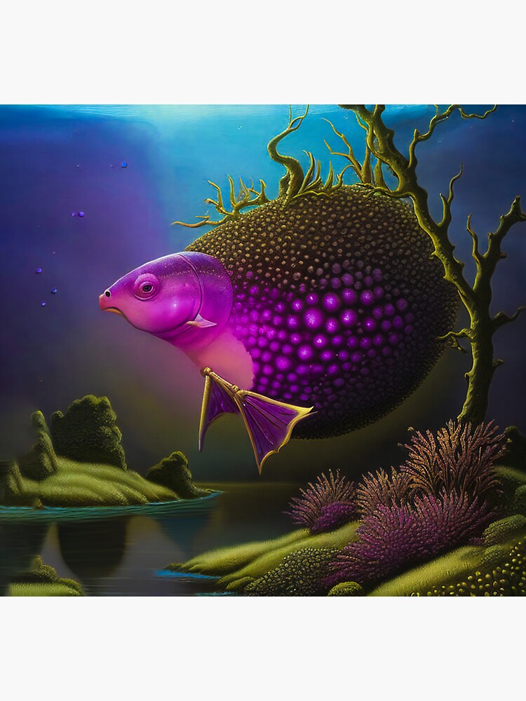 "The Purple Prince Fish" Sticker for Sale by PictureNZ | Redbubble