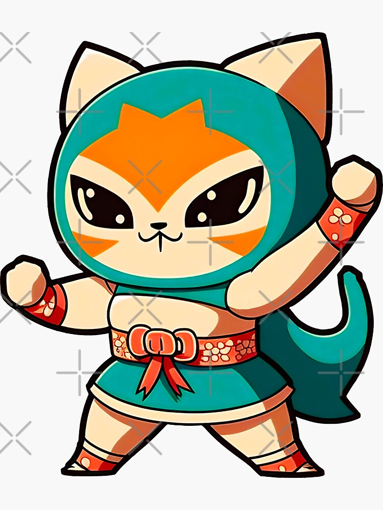 "Lucha Libre Cats | Mexican Wrestling | Kawaii Cats | Chibi Cats ...