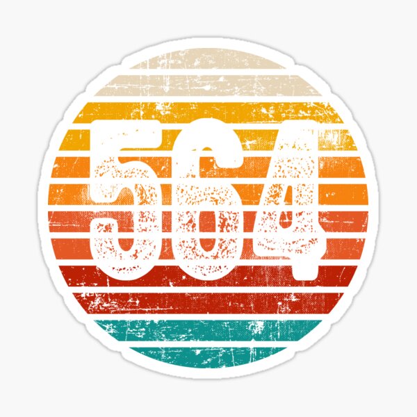 "Distressed Vintage Sunset 564 Area Code" Sticker for Sale by ...