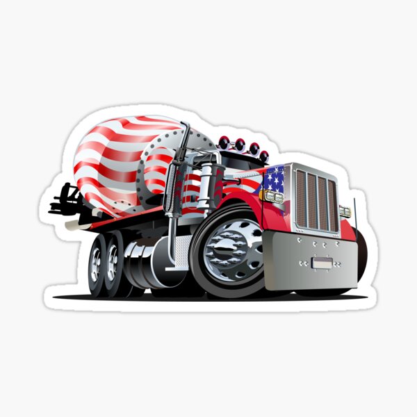 "Cartoon Mixer Truck" Sticker for Sale by Mechanick | Redbubble