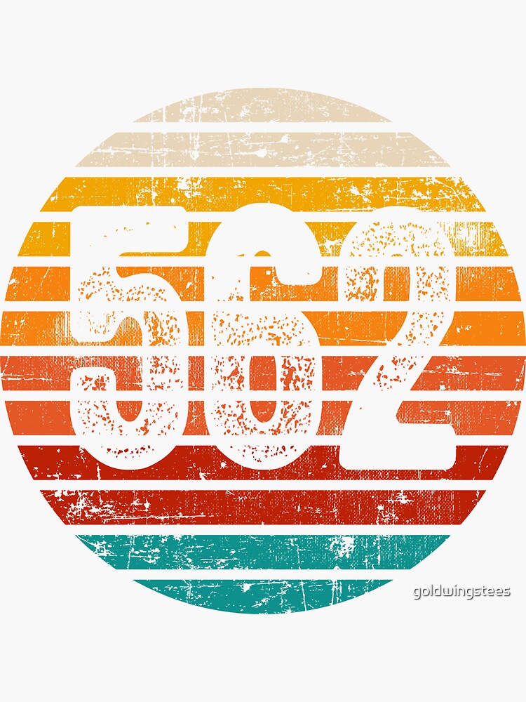 Pegatina «Angustiado Vintage Sunset 562 Código de área» de ...