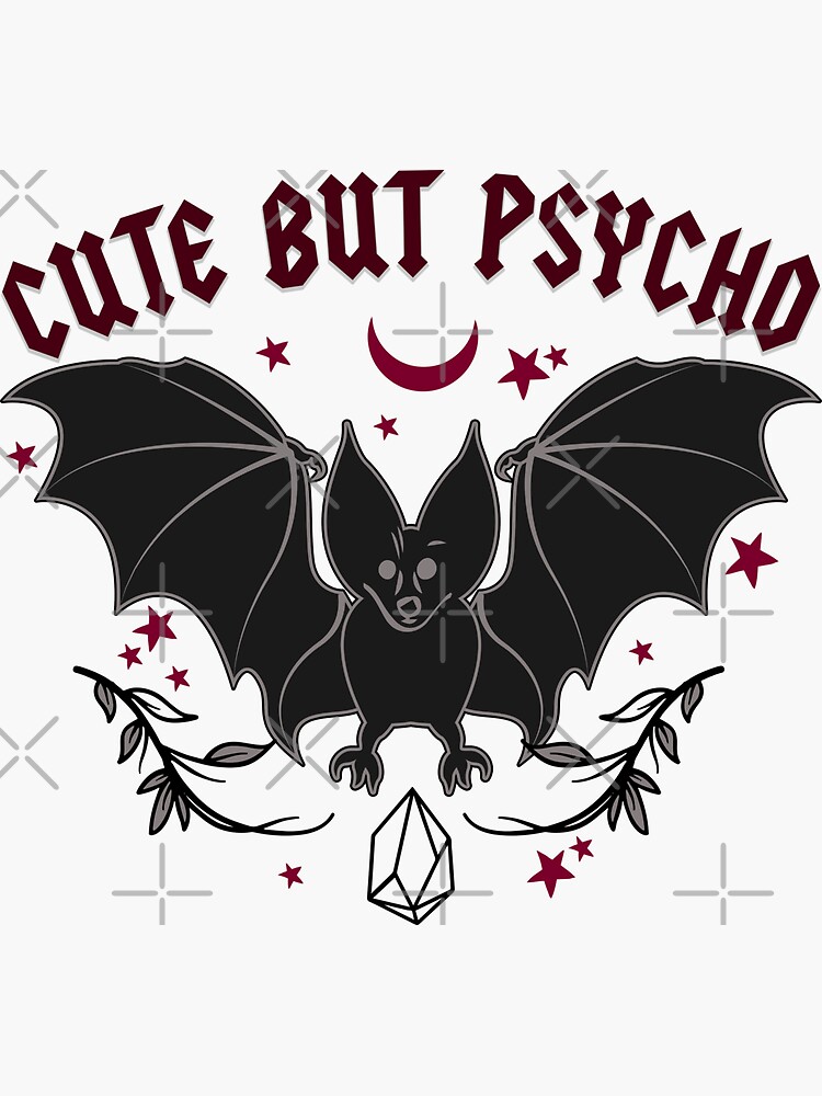"cute but psycho " Sticker for Sale by hoffe-e | Redbubble