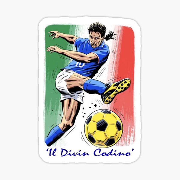 Pegatina «Fútbol Retro - Roberto Baggio - 'IL DIVIN CODINO' (La Cola de ...