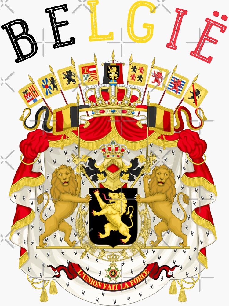 "Belgium België Coat of Arms" Sticker for Sale by FedSherDesign | Redbubble