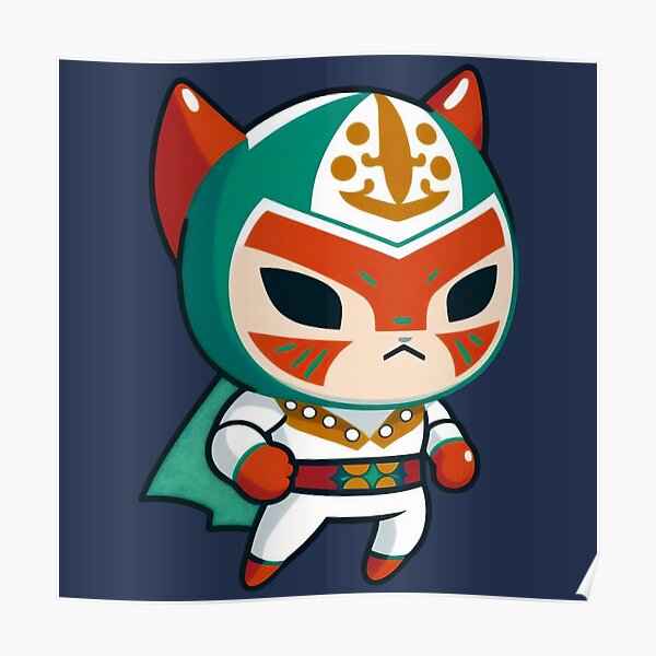 "Lucha Libre Cats | Mexican Wrestling | Kawaii Cats | Chibi Cats ...