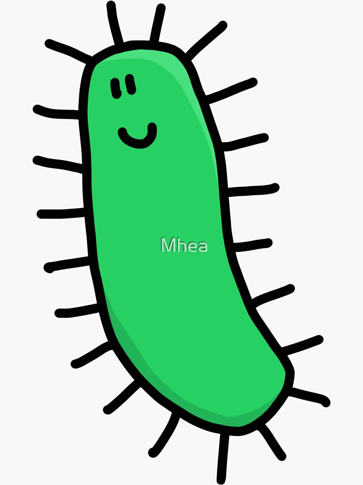 "E. coli bacteria stickers" Sticker for Sale by Mhea | Redbubble