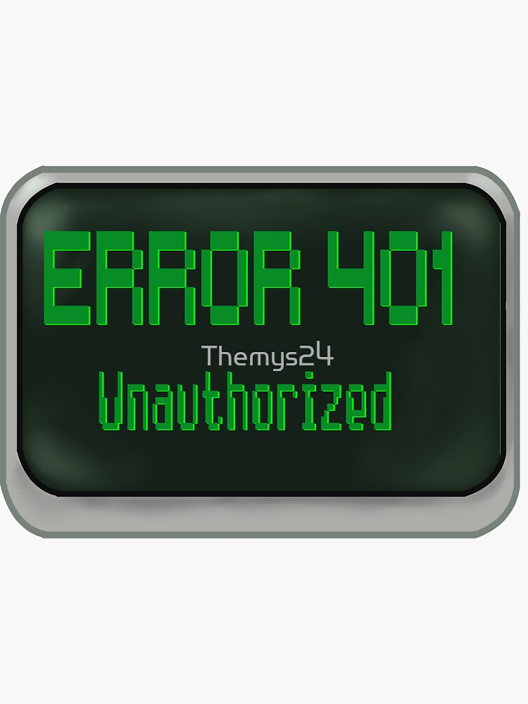 "401" Sticker for Sale by Themys24 | Redbubble