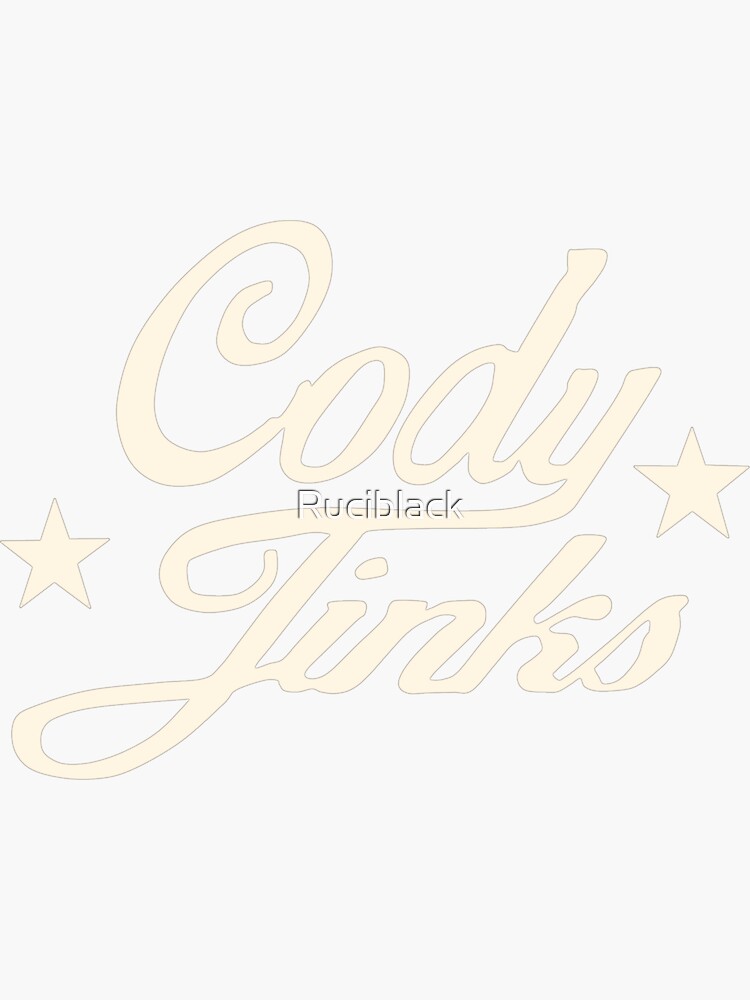 "Cody art style" Sticker for Sale by Ruciblack | Redbubble